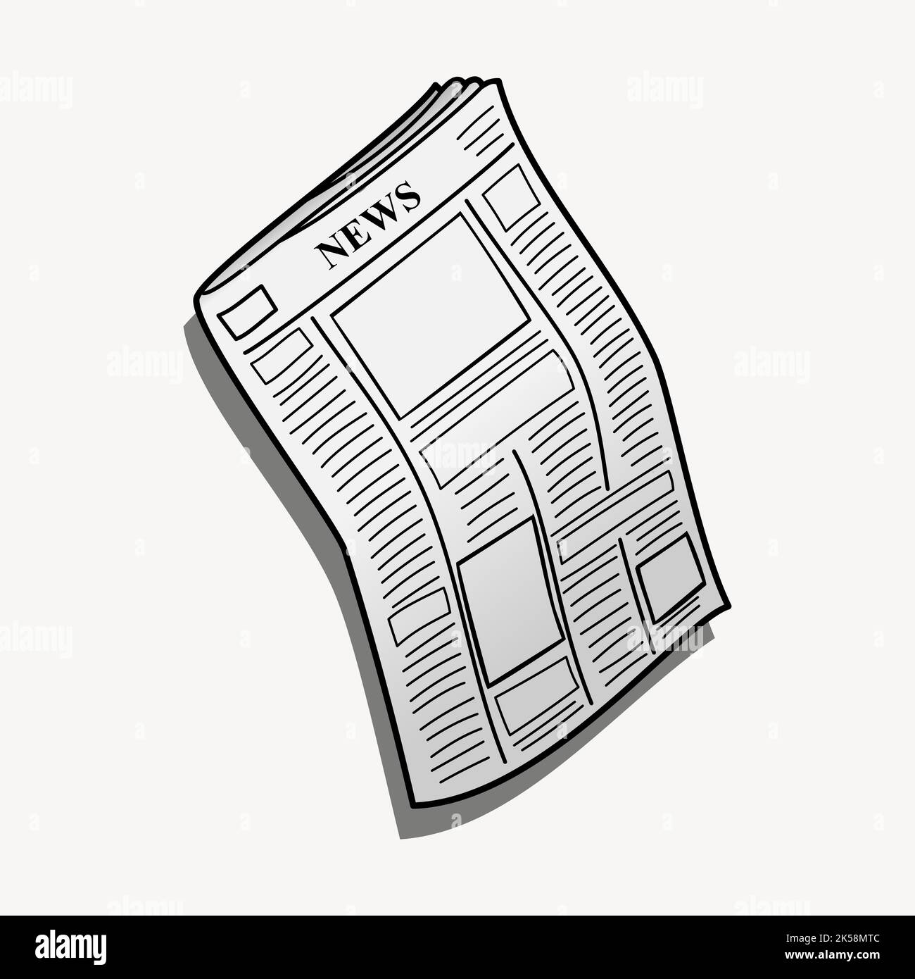 Newspaper drawing, vintage journalism illustration vector Stock Vector ...