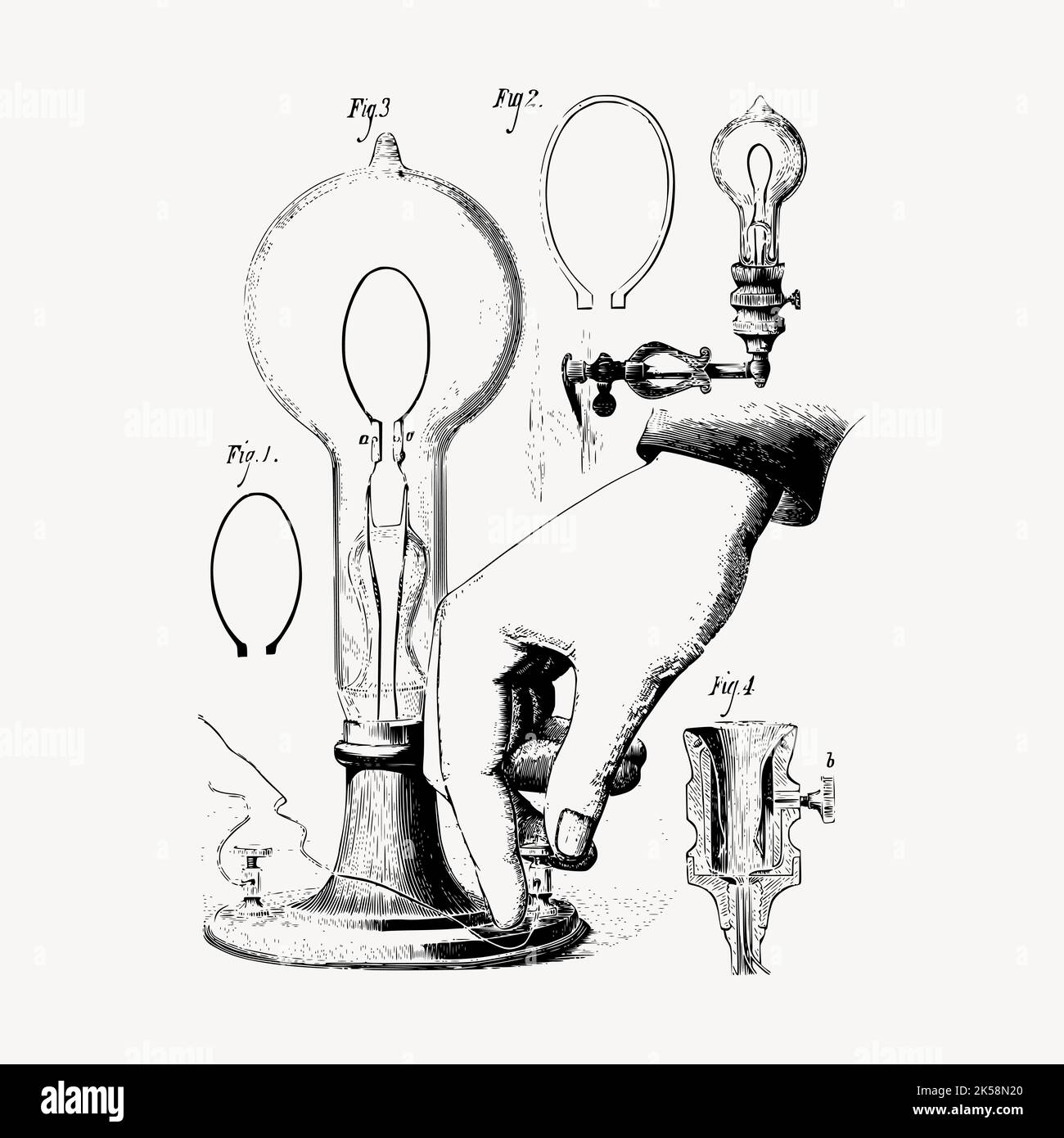 Lamp drawing, vintage illustration vector Stock Vector Image & Art - Alamy