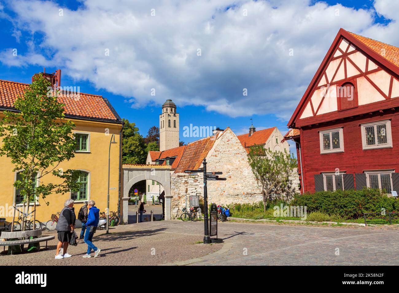 Burmiester House in Donners Plats, Visby City, Gotland, Sweden Stock ...