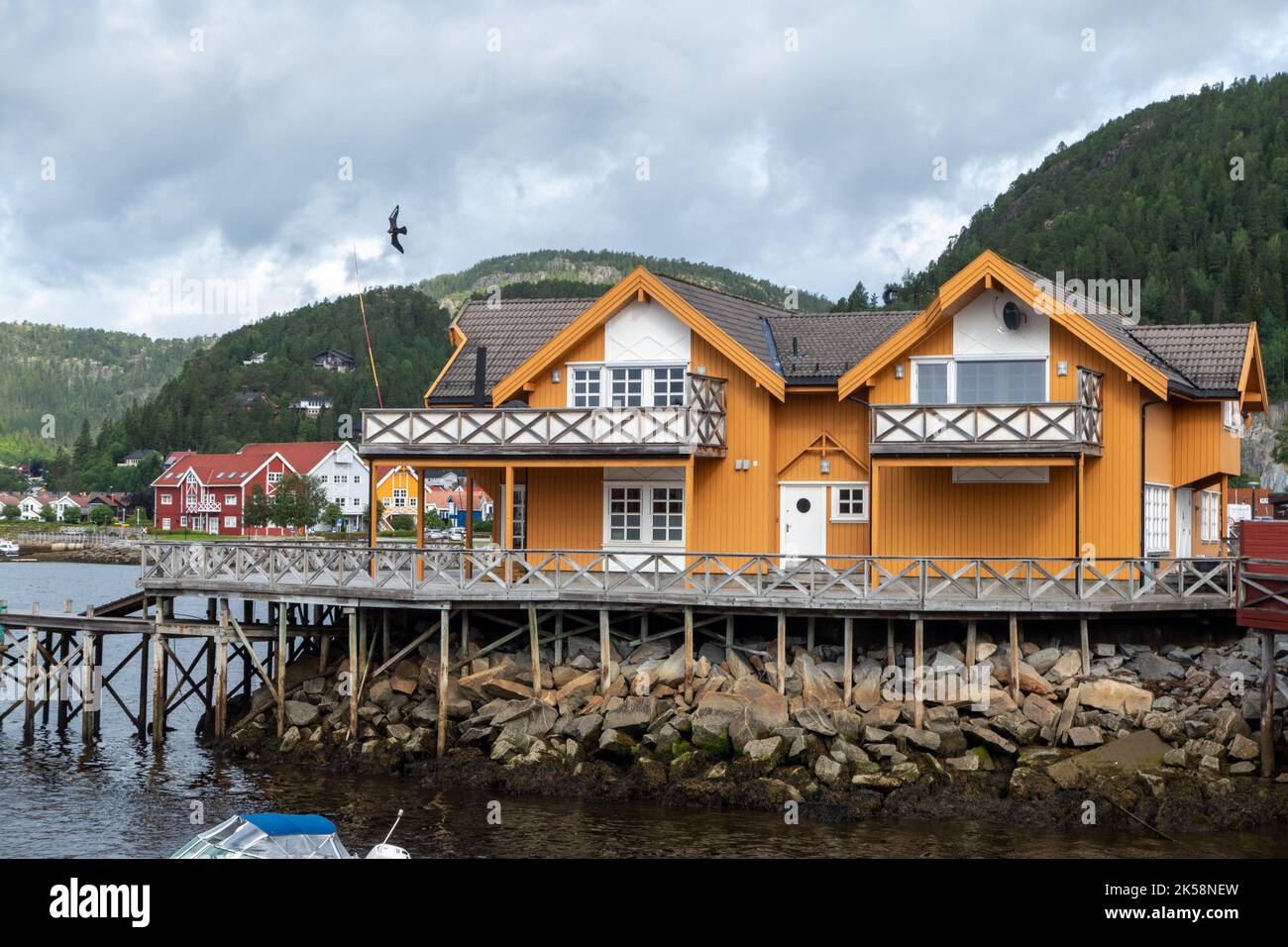 harbour of namsos in Norway Stock Photo - Alamy