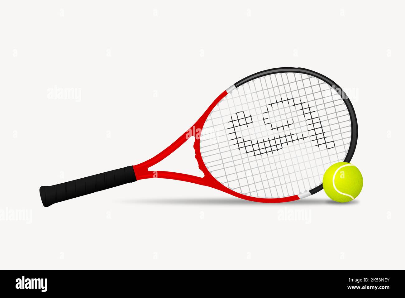 Tennis racket & ball clipart, illustration vector Stock Vector Image ...