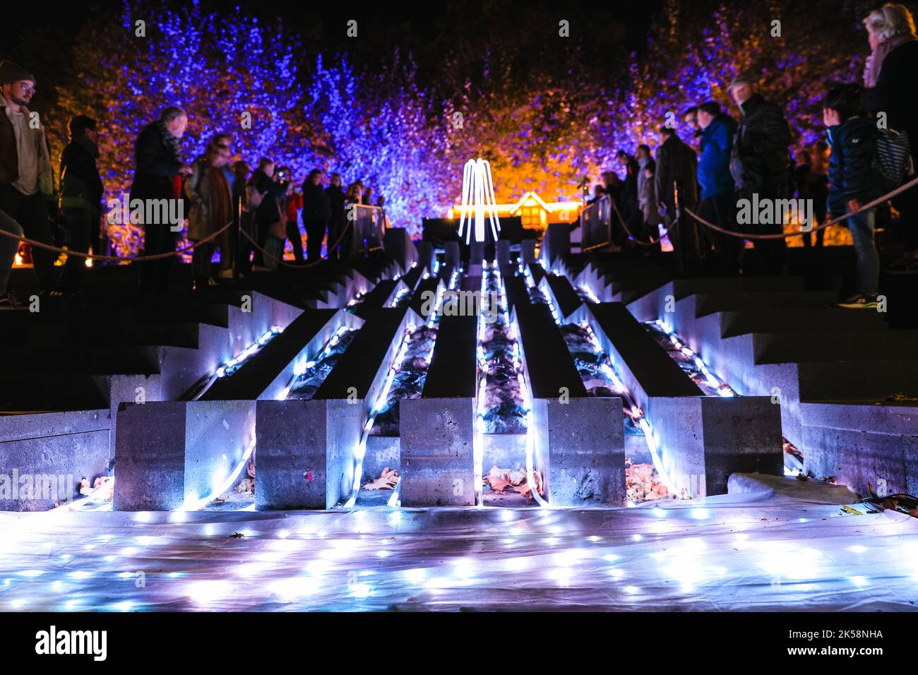 Essen, NRW, Germany. 06th Oct, 2022. 'Fantastic Fountain' on Burgplatz, by local Essen artist ...