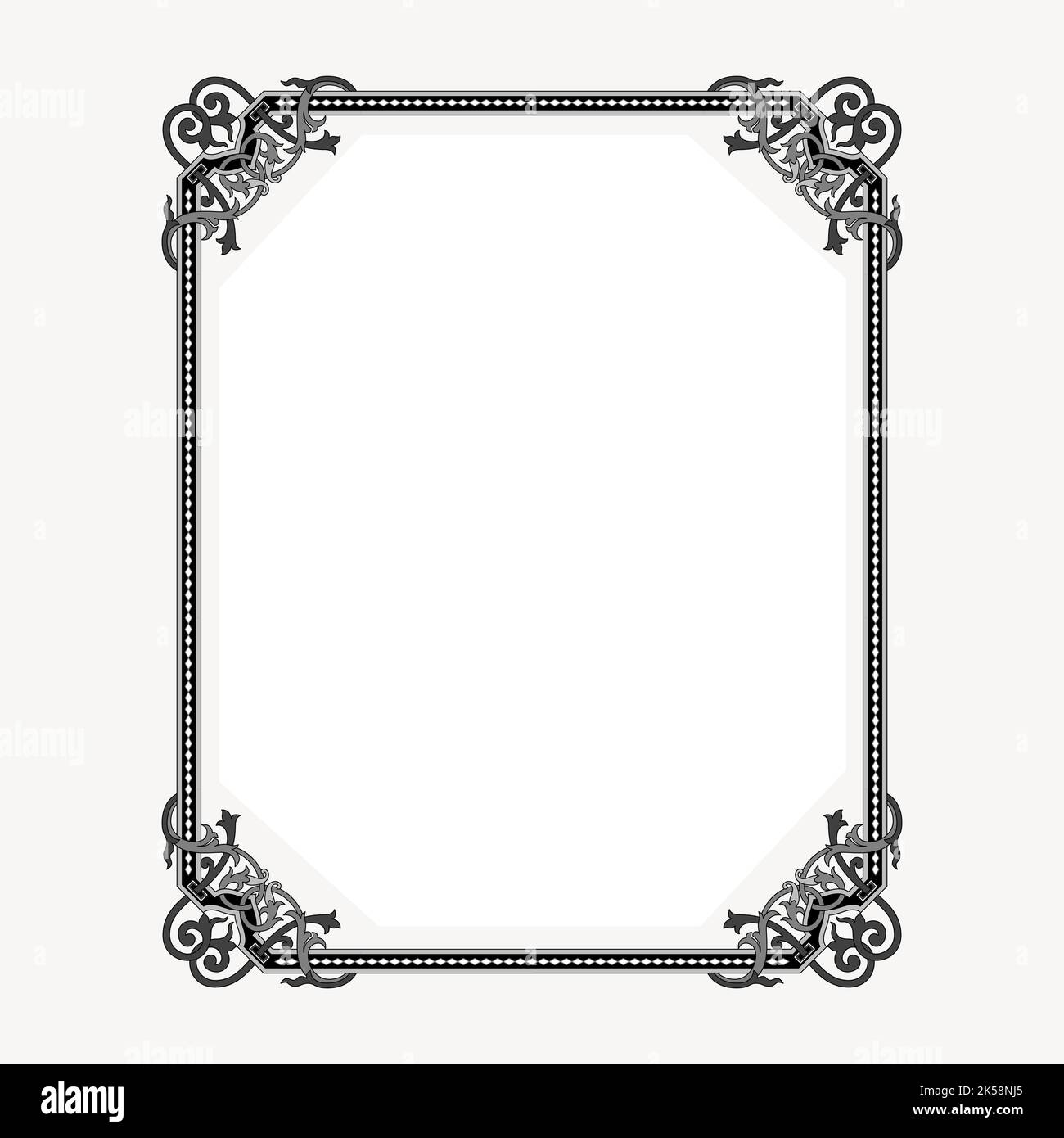 Floral flourish frame clipart hi-res stock photography and images - Alamy