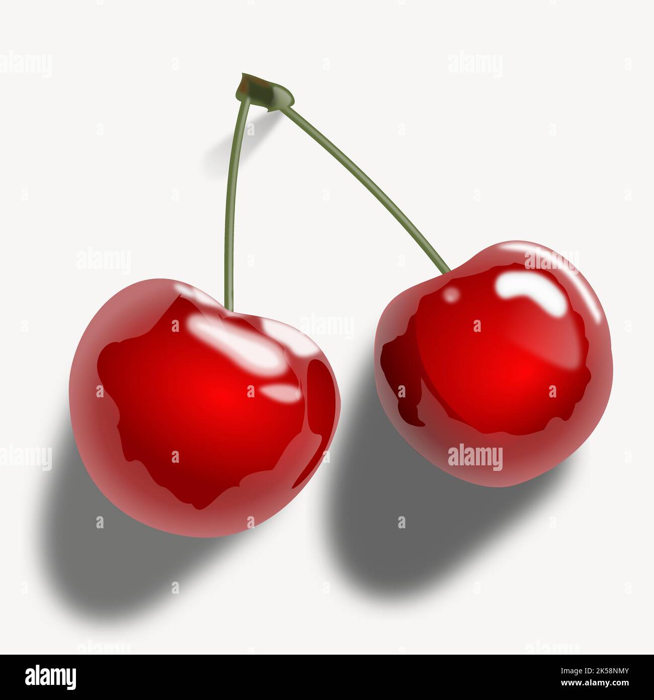 Realistic Cherries Clipart Illustration Vector Stock Vector Image
