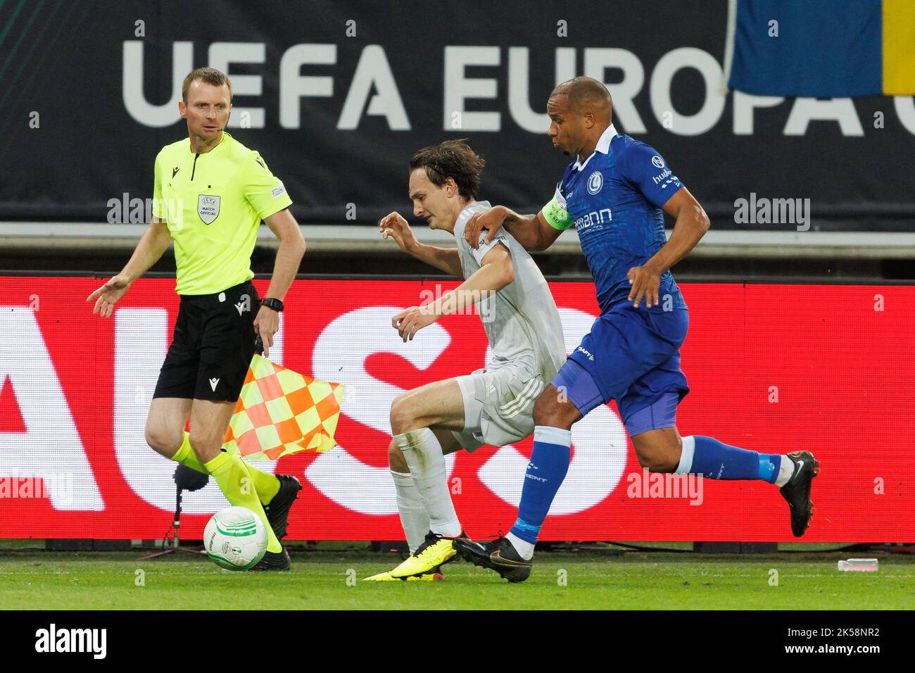 Gent, Belgium, 06/10/2022, Djurgardens' Hjalmar Ekdal and Gent's Vadis ...