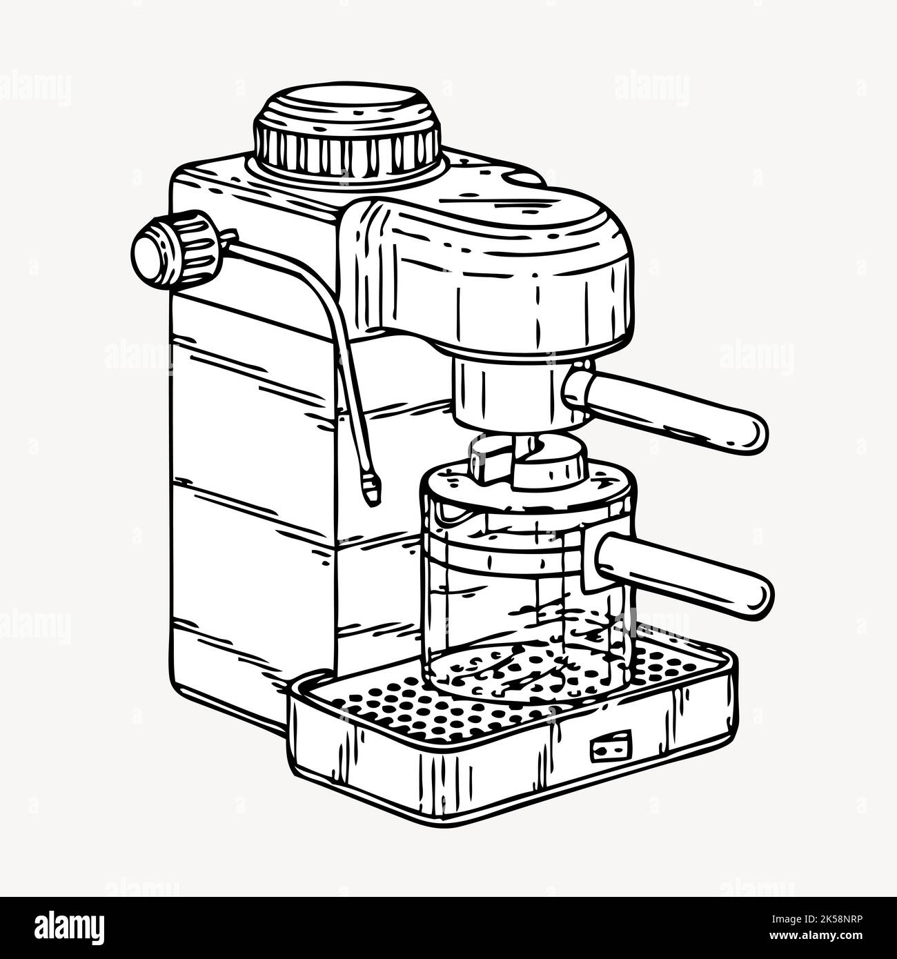 Espresso maker drawing, illustration vector Stock Vector Image & Art ...