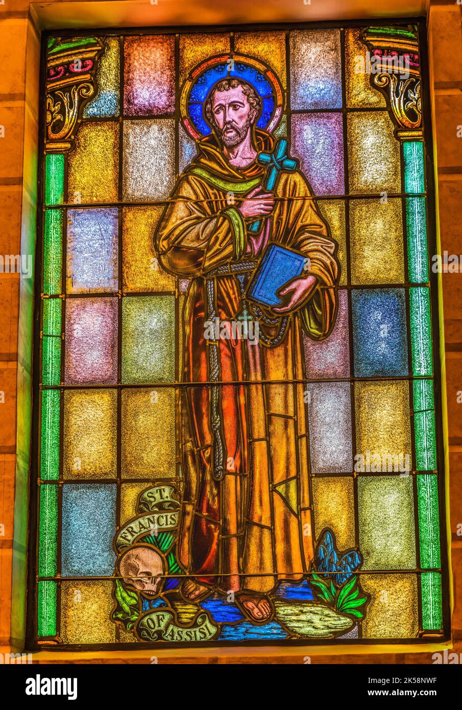 Colorful St Francis of Assisi Stained Glass St Augustine Cathedral ...