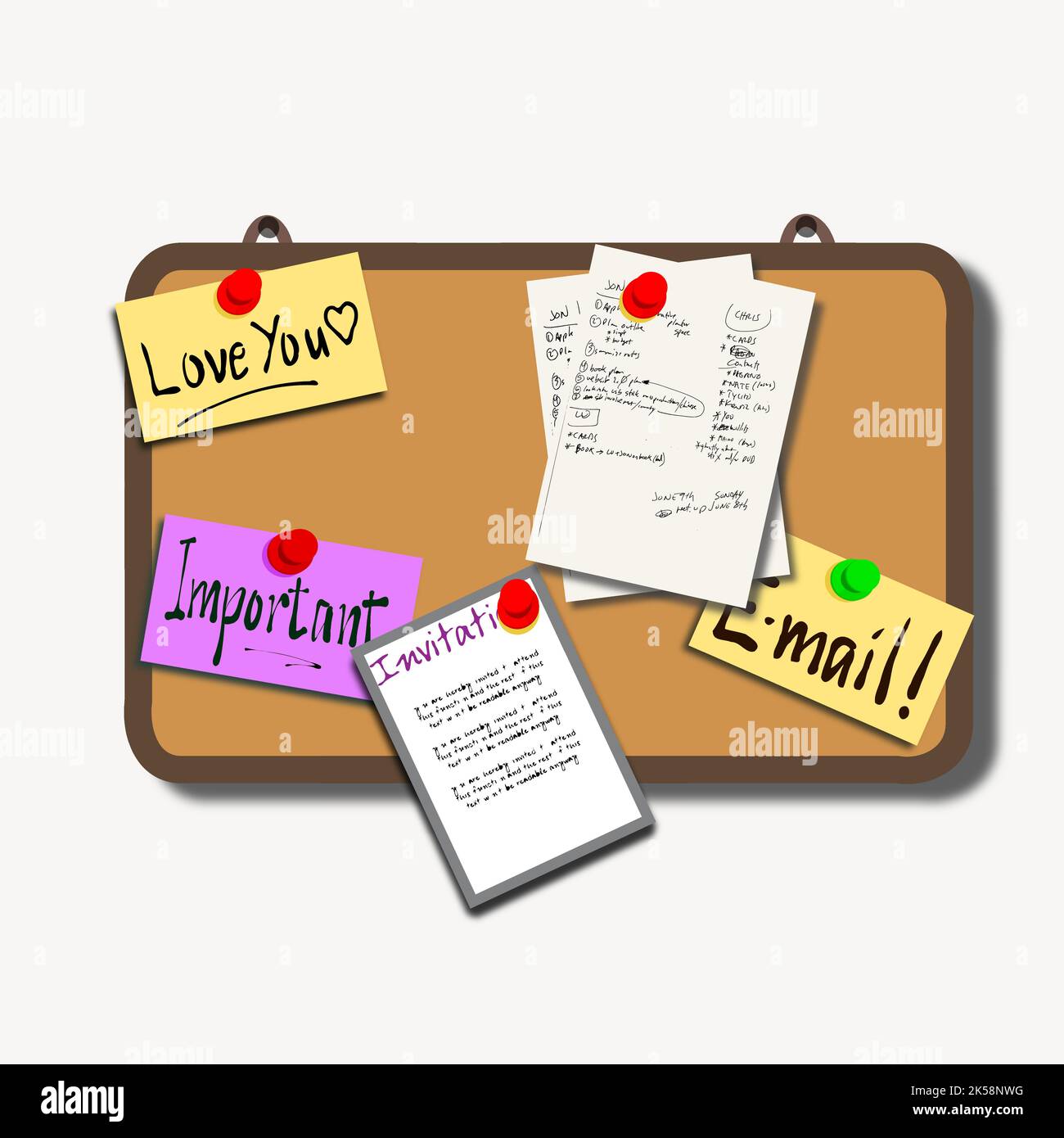 Bulletin board clipart, illustration vector Stock Vector Image & Art ...