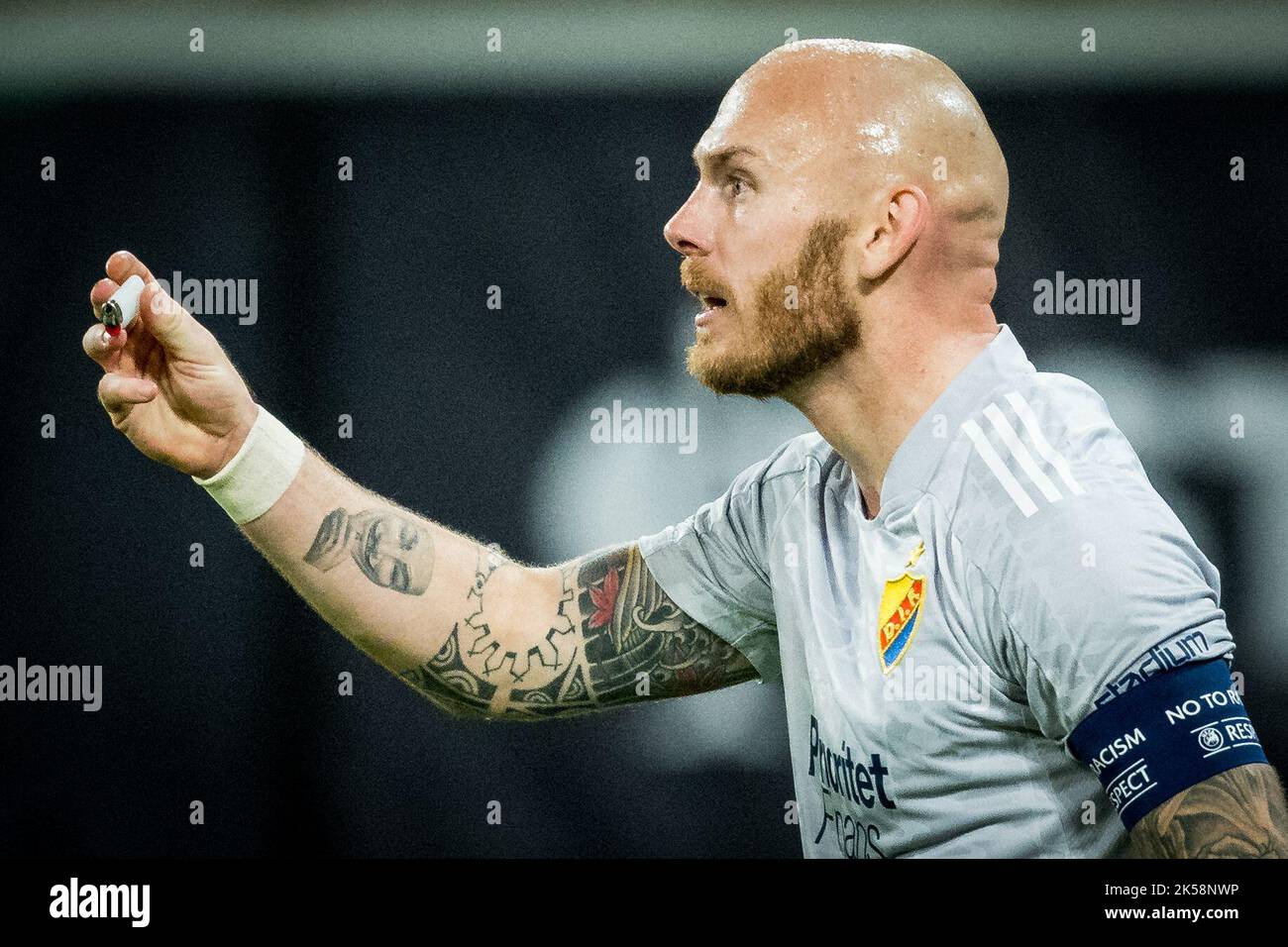Gent, Belgium, 06/10/2022, Djurgardens' Magnus Eriksson reacts during a ...