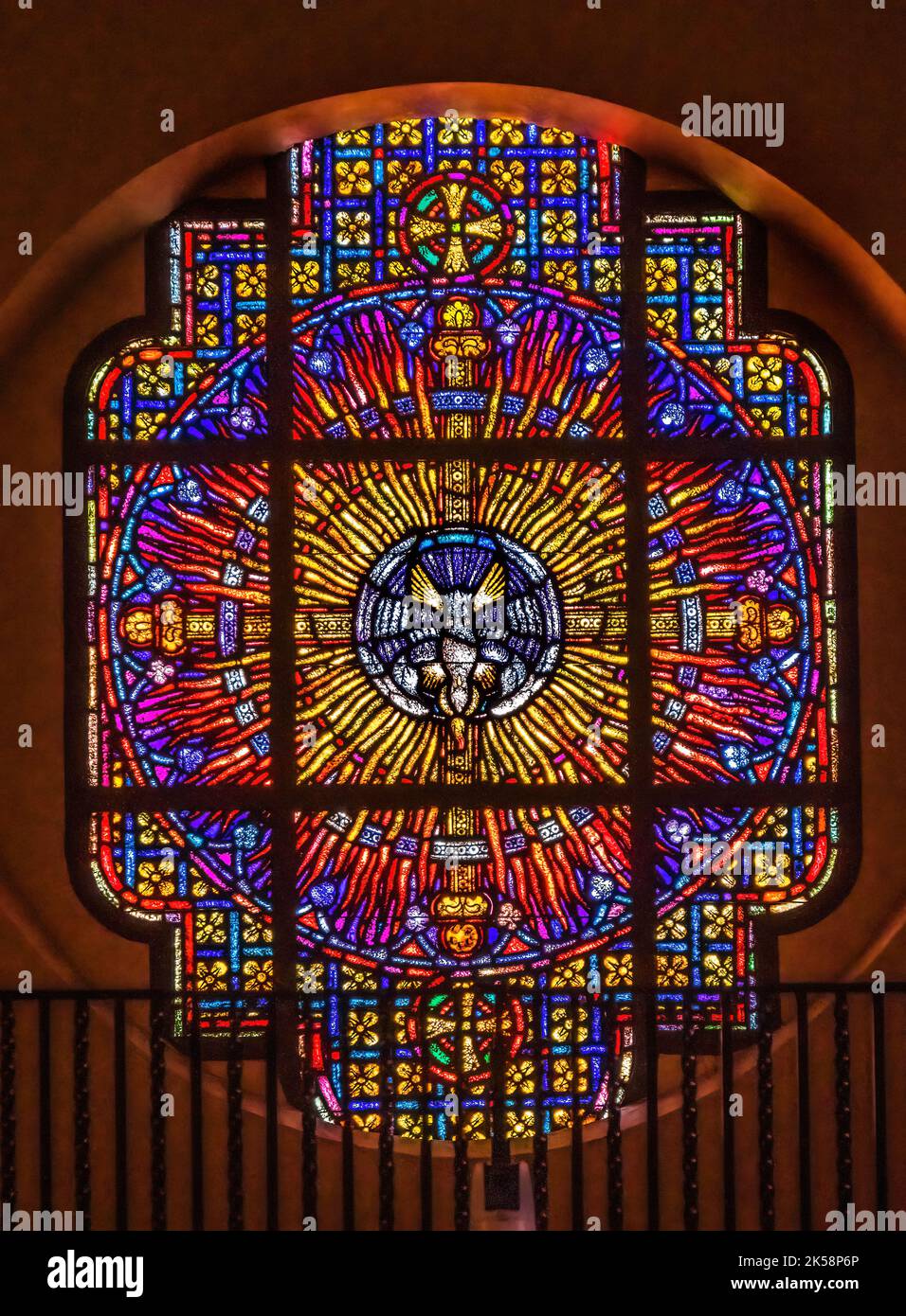 Colorful Holy Spirit Dove Stained Glass St Augustine Cathedral Catholic ...