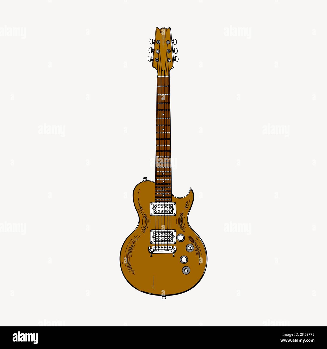 Brown electric guitar clipart hi-res stock photography and images - Alamy