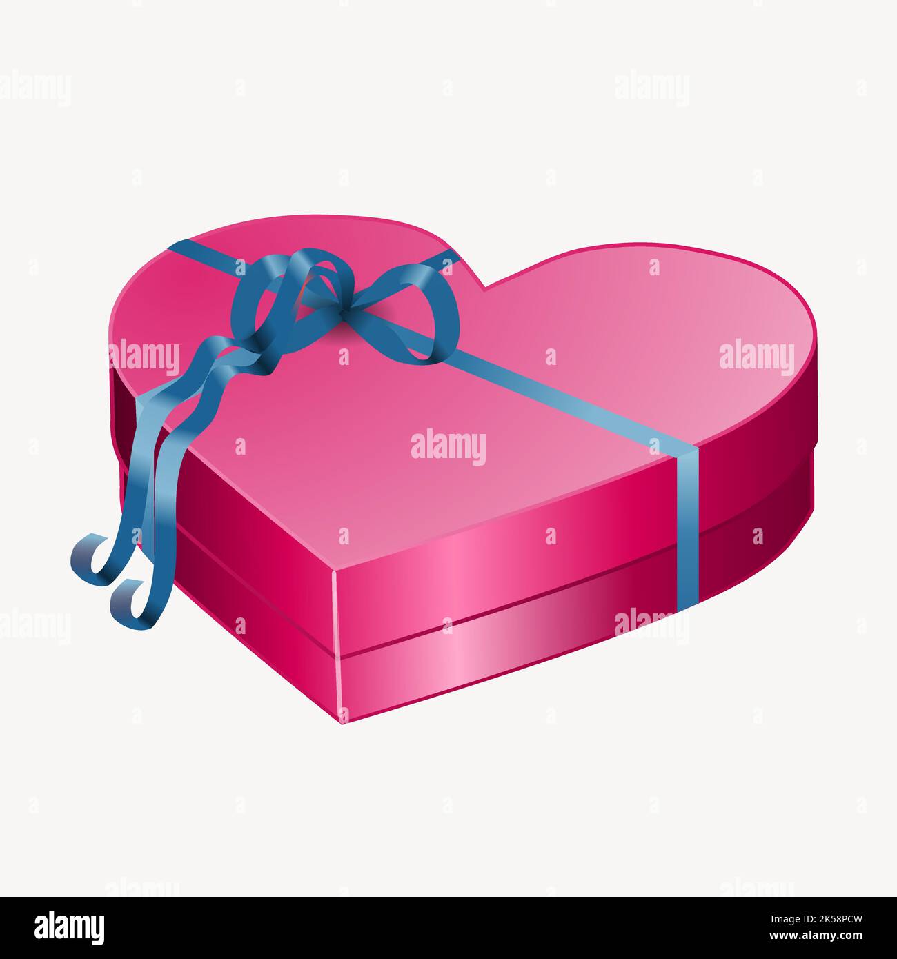 Valentine's gift box clipart, illustration vector Stock Vector Image ...