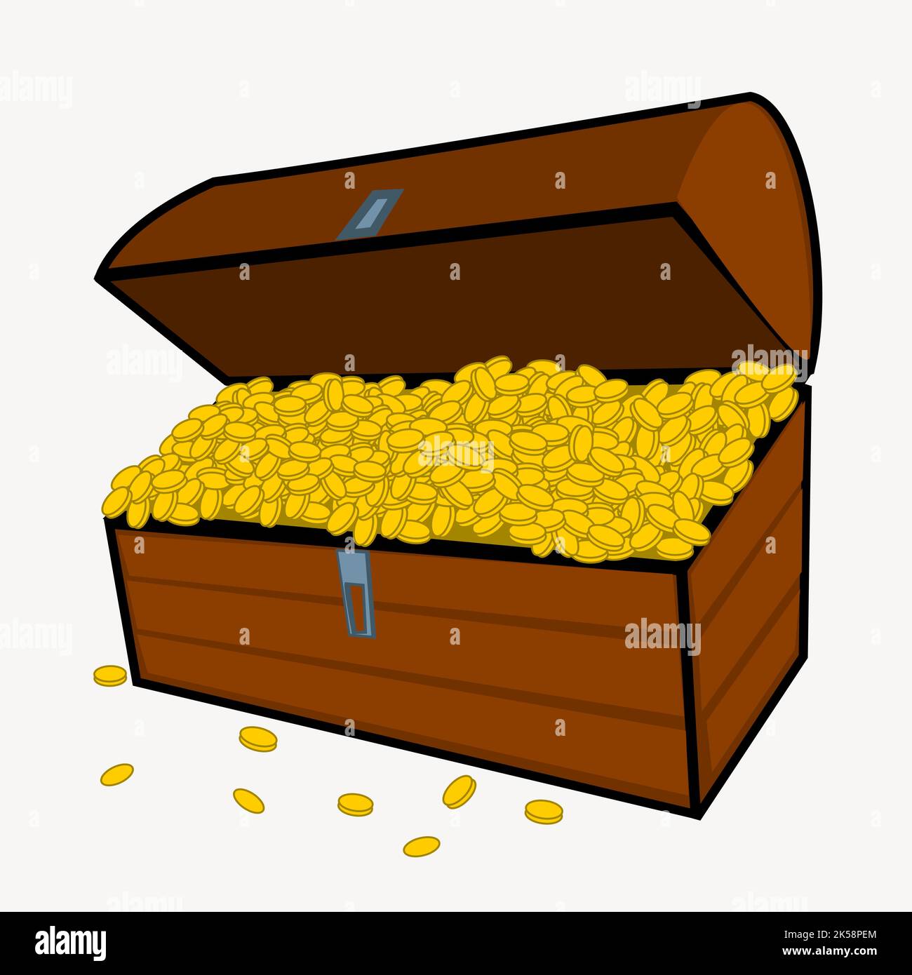 Treasure chest clipart, illustration vector Stock Vector Image & Art ...