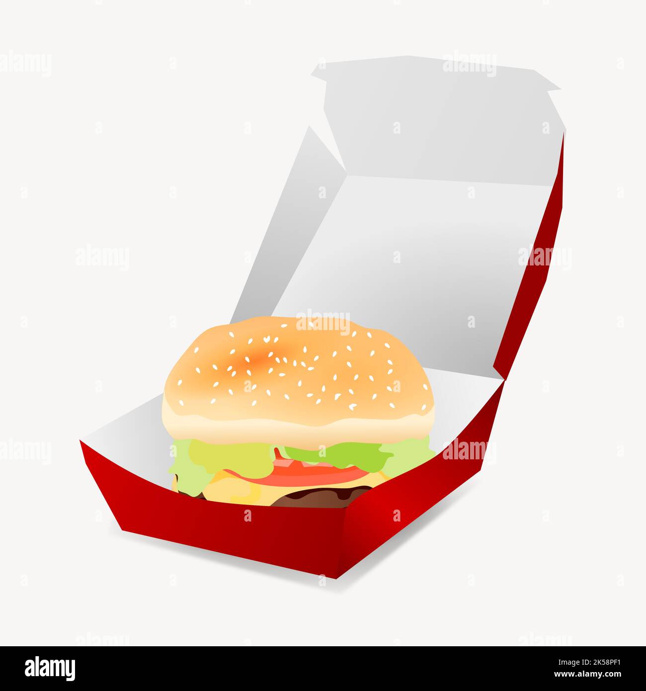 Hamburger fast food clipart, illustration vector Stock Vector Image ...
