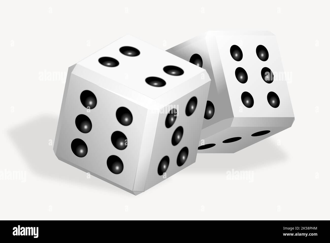3D dice clipart, illustration vector Stock Vector Image & Art - Alamy