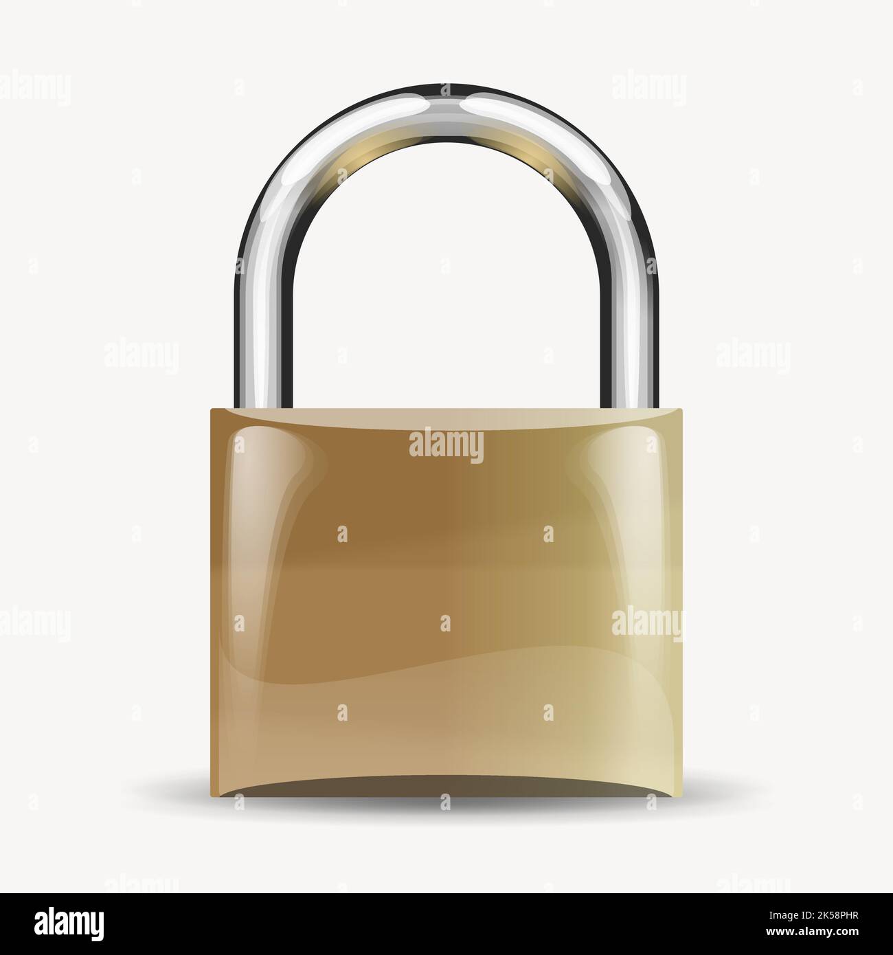 Security padlock clipart, illustration vector Stock Vector Image & Art ...