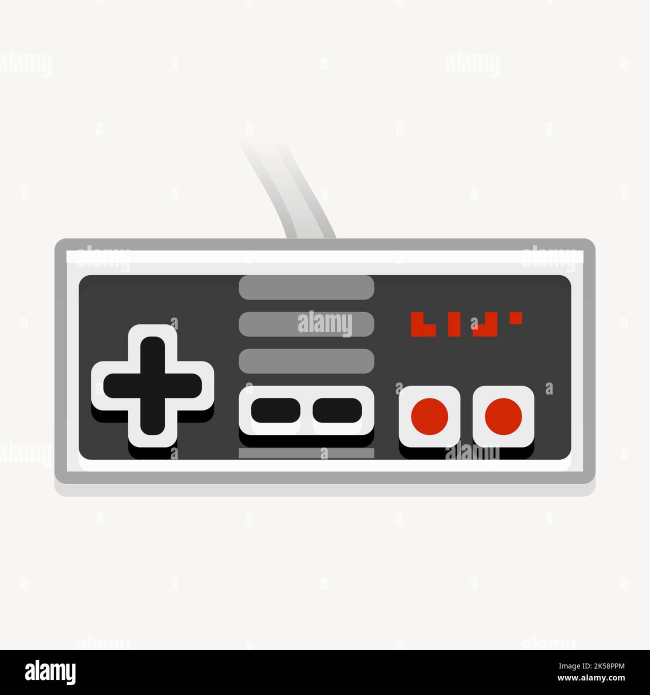 Vintage gamepad collage element, entertainment illustration vector ...