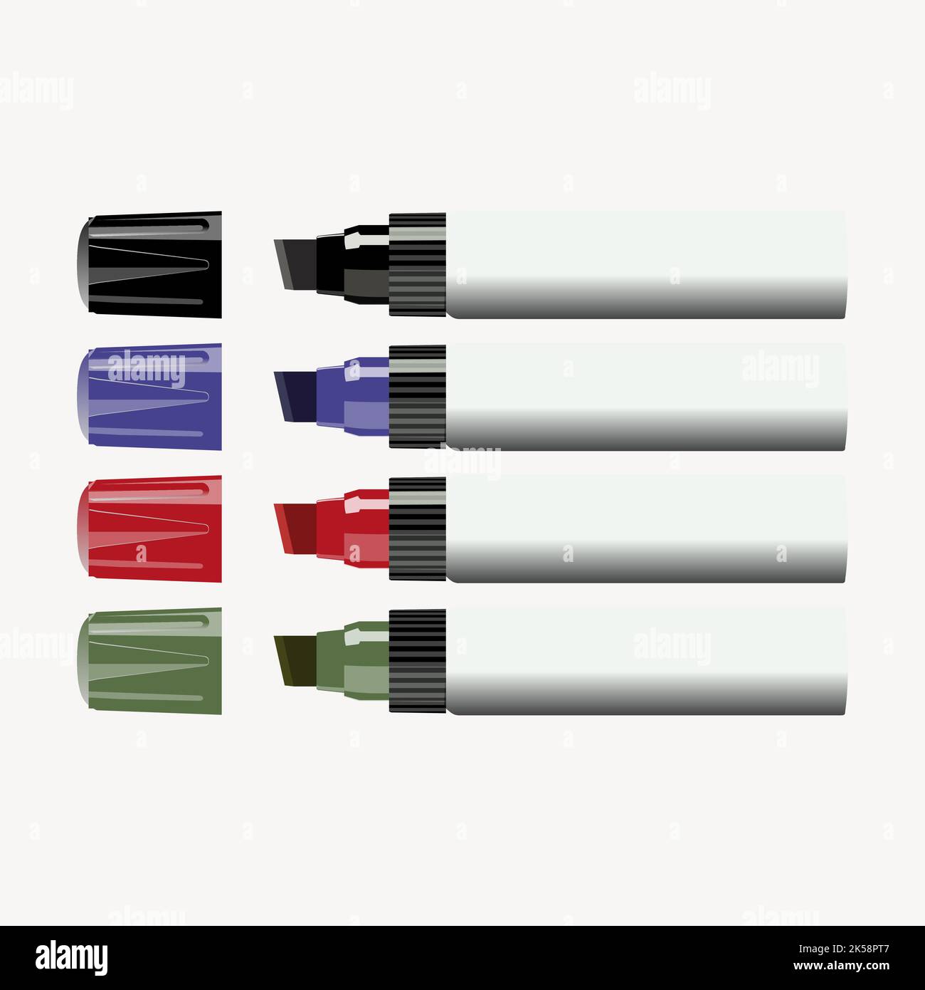 Colorful markers clipart, illustration vector Stock Vector Image & Art ...