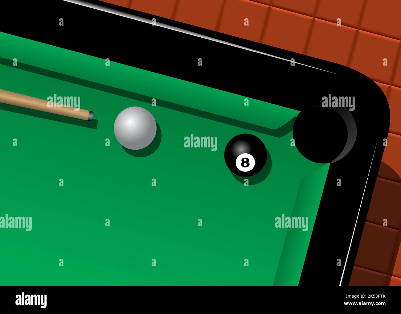 Snooker table background, sports illustration vector Stock Vector Image ...