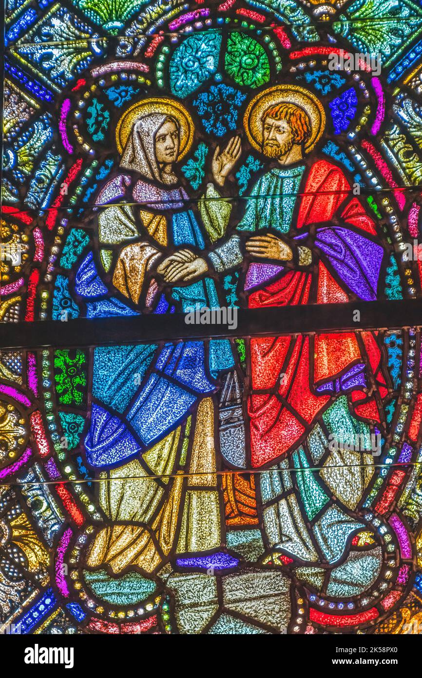 Colorful St Augustine Saint Monica Stained Glass St Augustine Cathedral ...