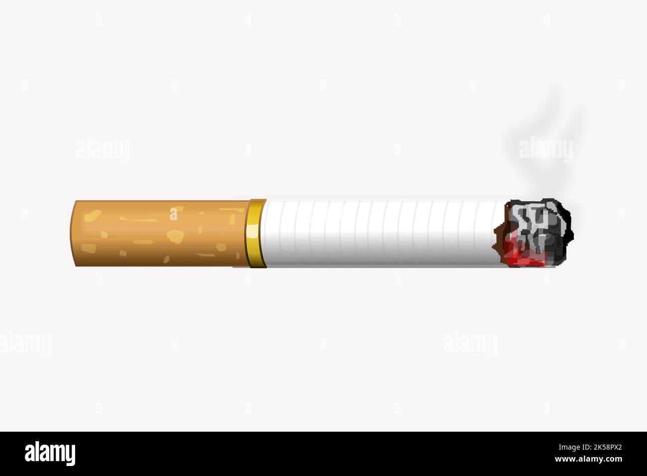 Lit cigarette clipart, illustration vector Stock Vector Image & Art - Alamy