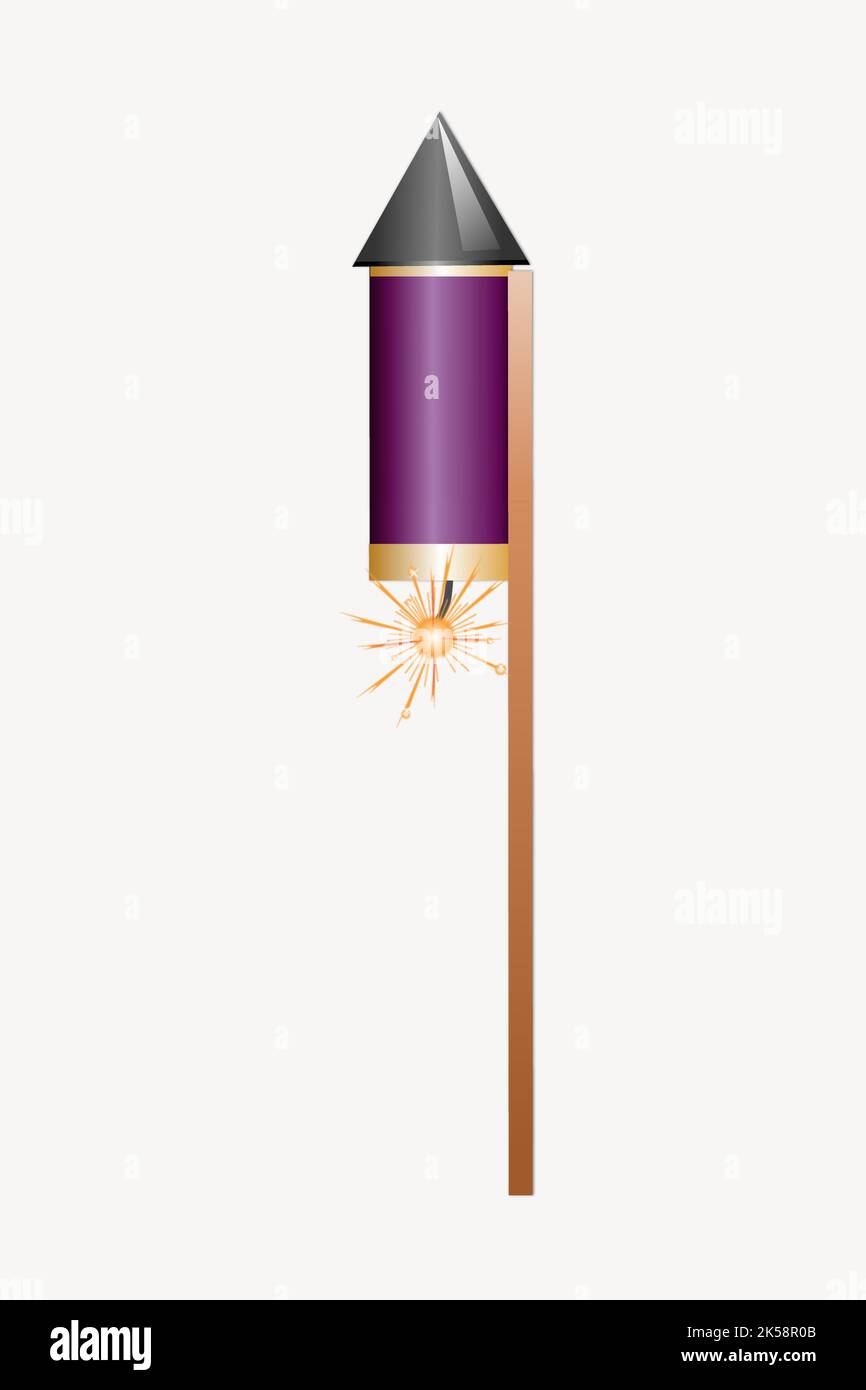 Fireworks rocket clipart, illustration vector Stock Vector Image & Art ...