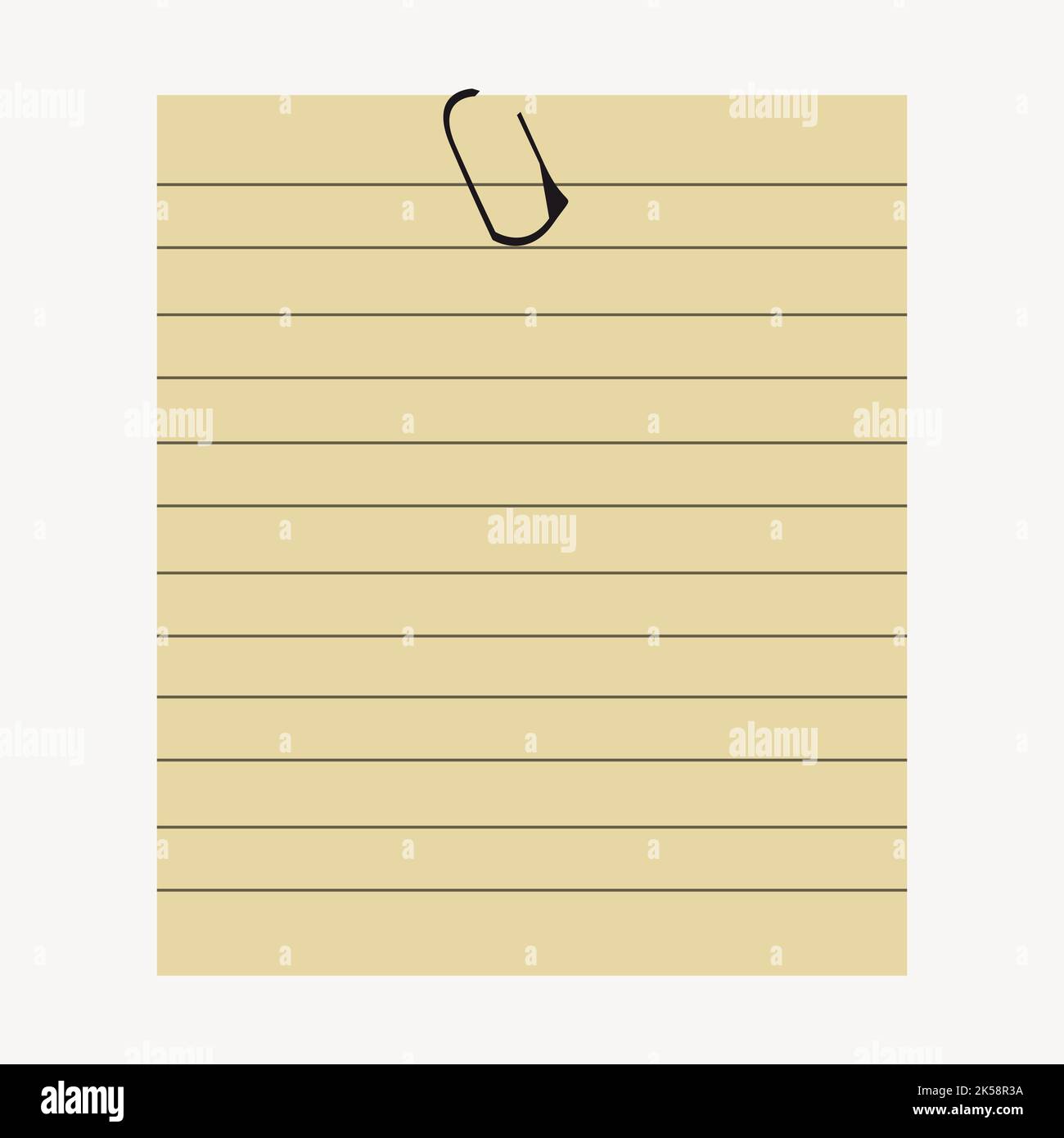 Blank paper note clipart, illustration vector Stock Vector Image & Art ...