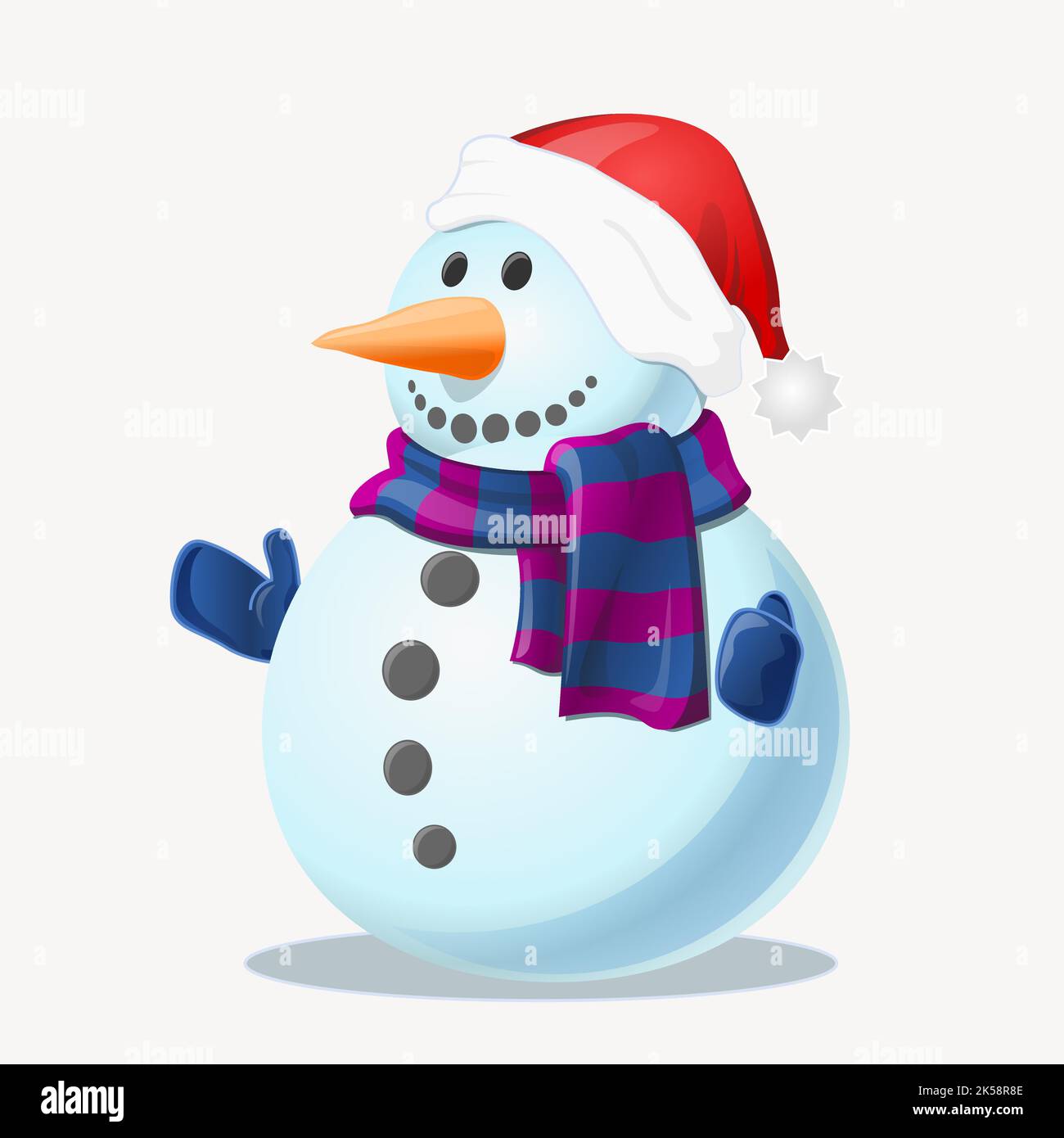 Christmas snowman clipart, illustration vector Stock Vector Image & Art ...