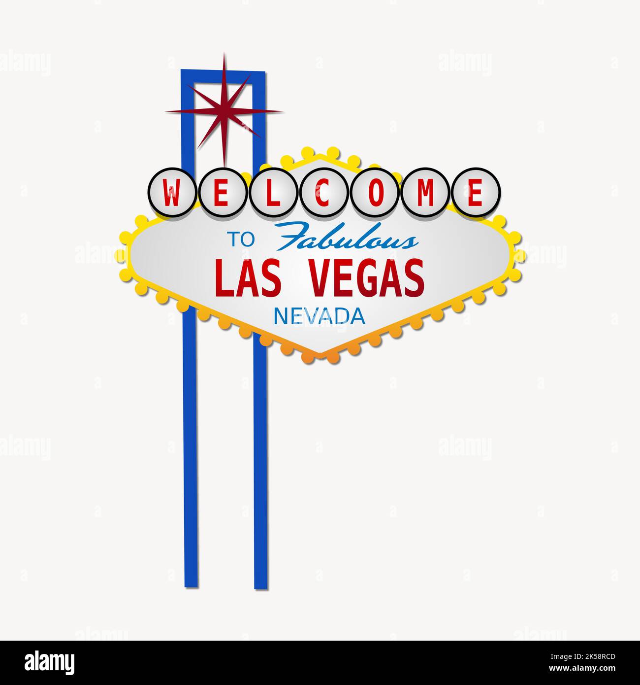 Las Vegas sign clipart, illustration vector Stock Vector Image & Art ...