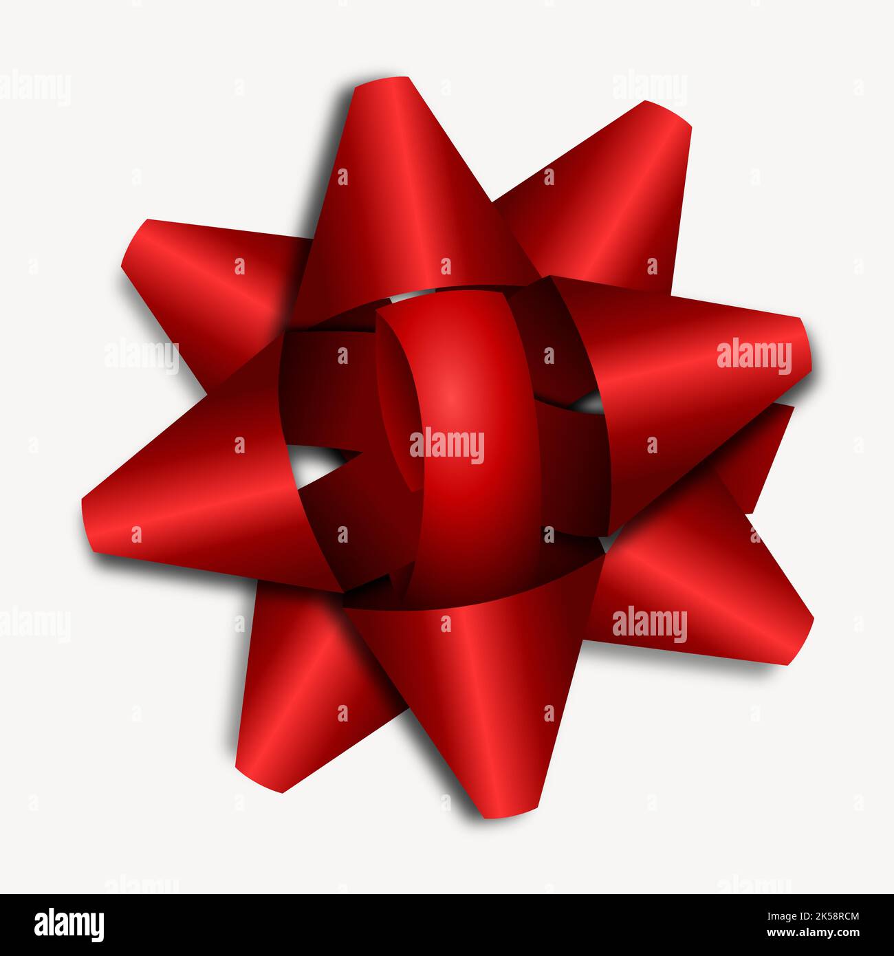 Red Christmas ribbon clipart, illustration vector Stock Vector Image ...