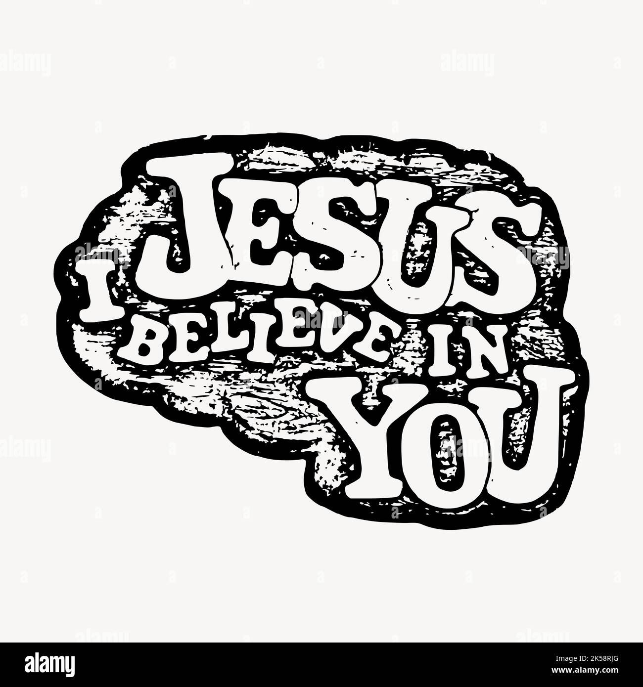 Jesus sign collage element, religious illustration vector Stock Vector ...