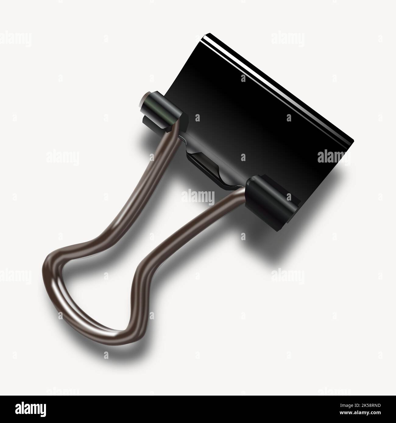 Binder clip clipart, realistic stationery illustration vector Stock ...