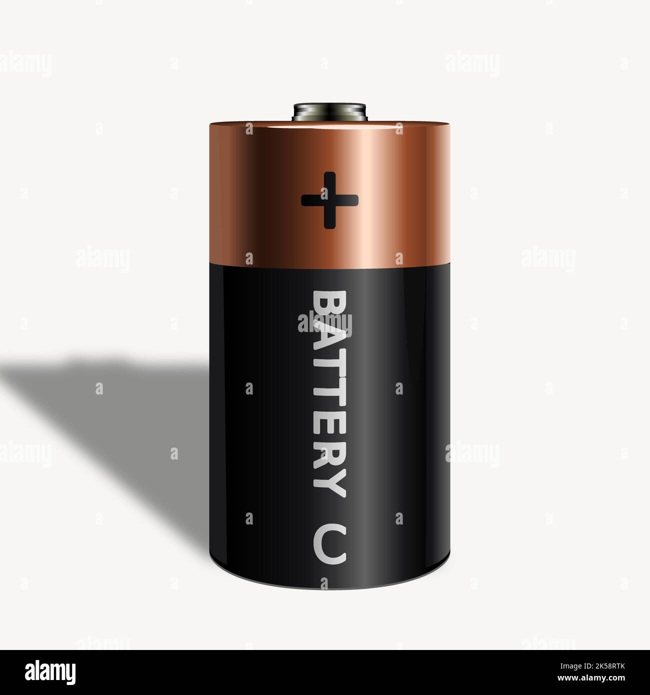 C battery clipart, illustration vector Stock Vector Image & Art - Alamy