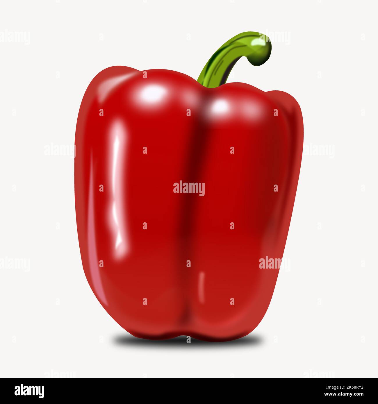Red bell pepper clipart, vegetable illustration vector Stock Vector ...