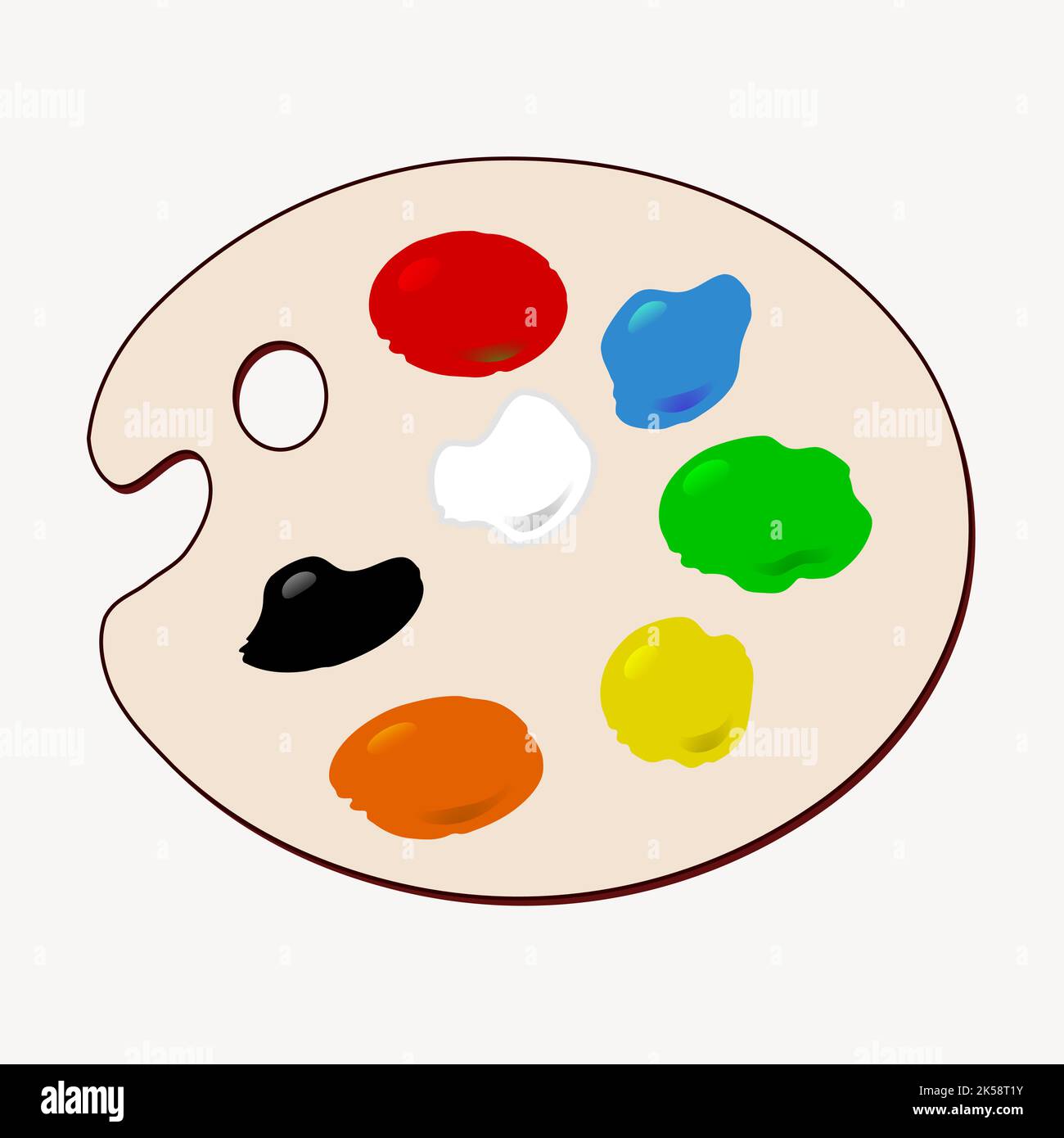 Paint palette clipart, hobby illustration vector Stock Vector Image ...