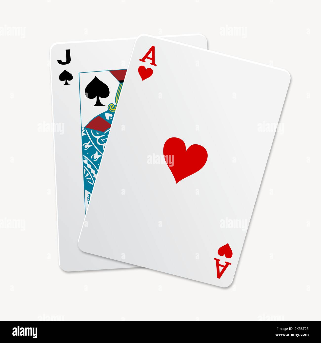 Black jack cards clipart, illustration vector Stock Vector Image & Art ...