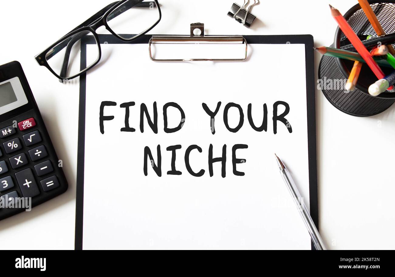 Find niche text concept hi-res stock photography and images - Alamy