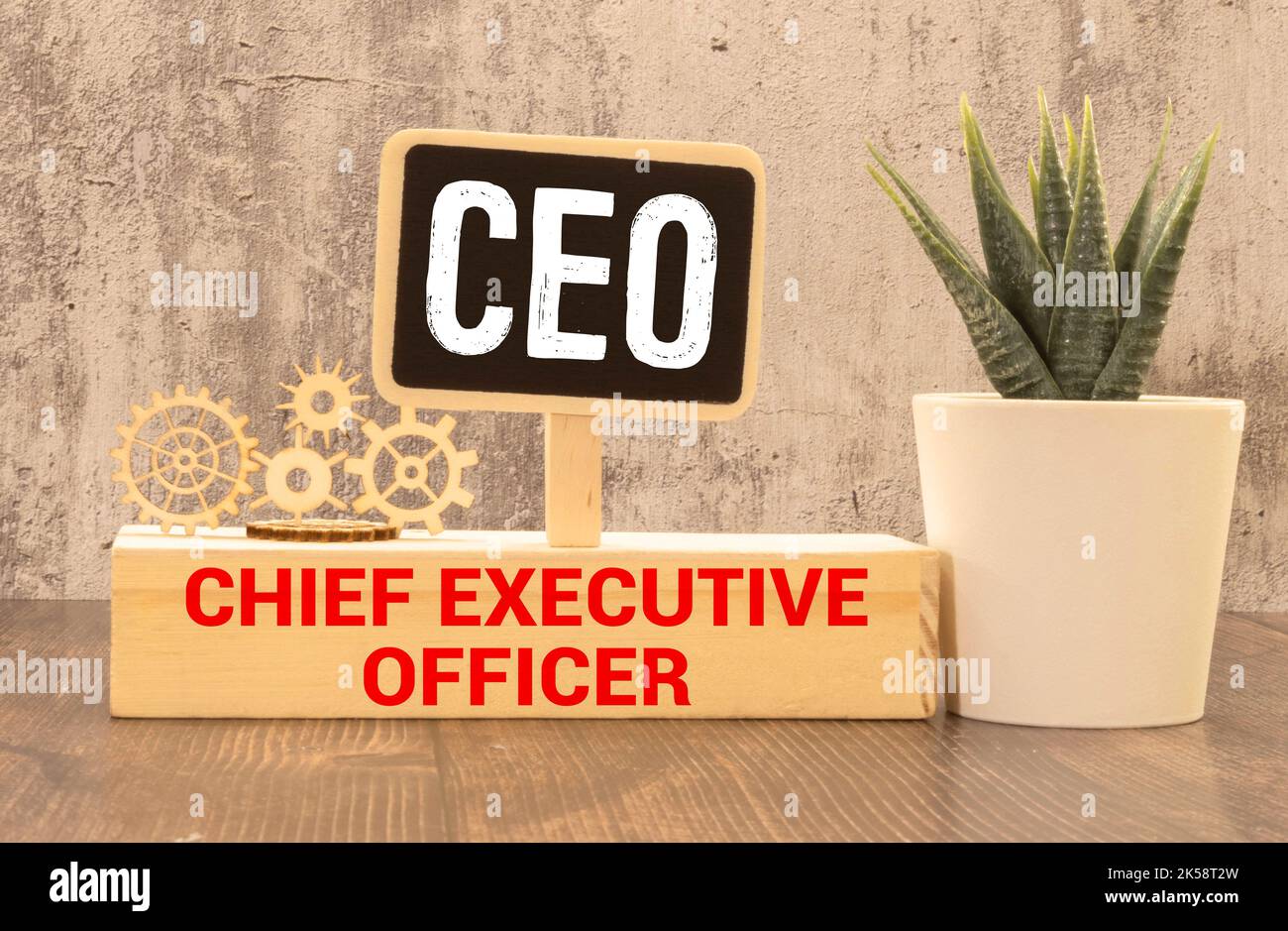 CEO wooden blocks word on grey background. CEO - chief executive ...