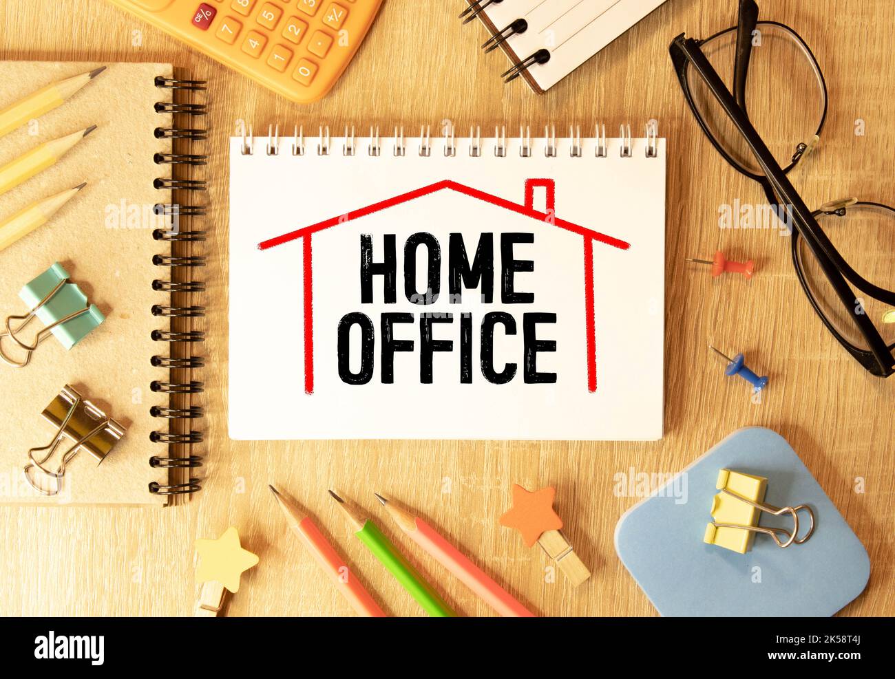 Empty office space while officer is working from home to avoid corona ...