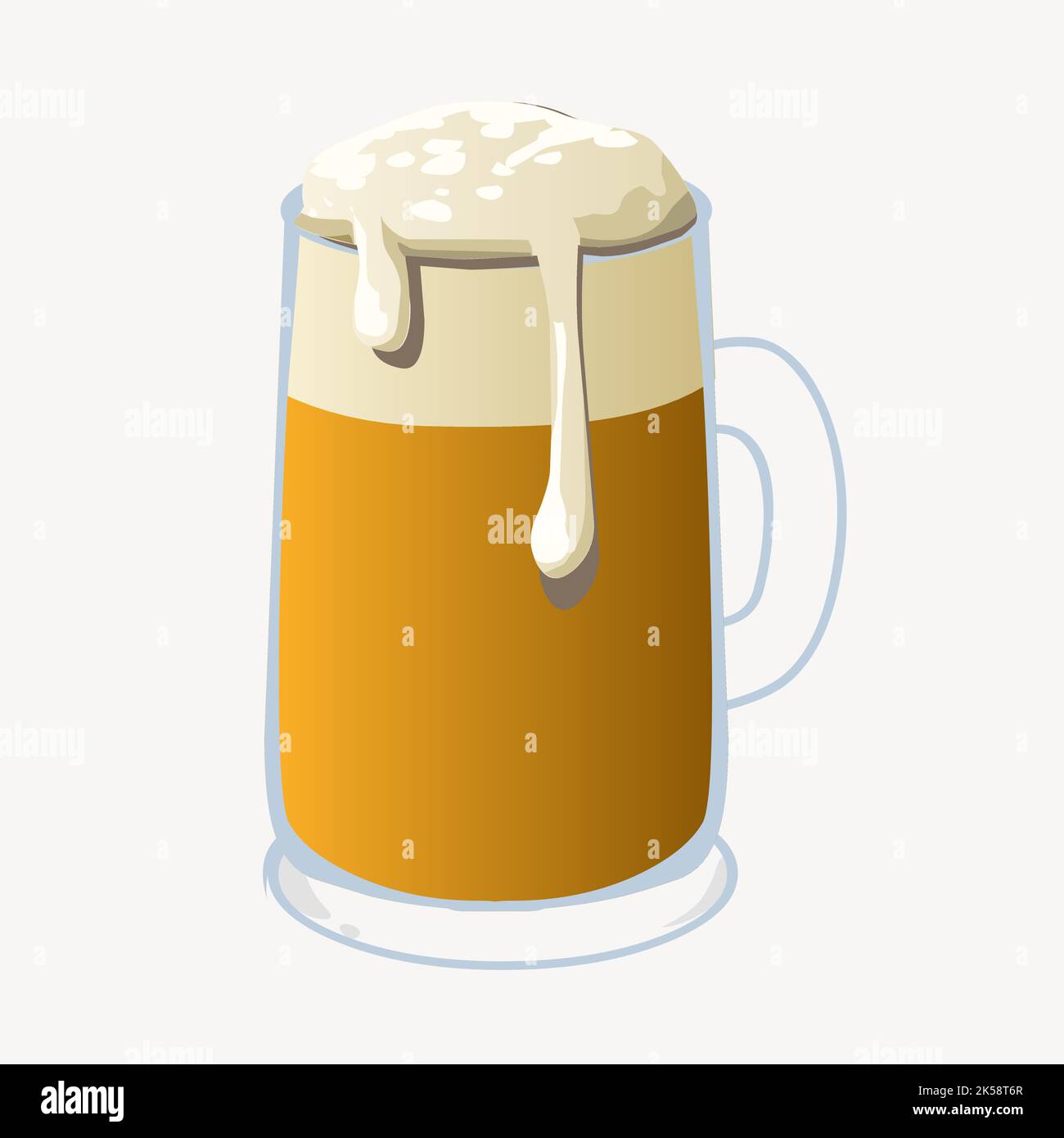 Beer pint collage element, beverage illustration vector Stock Vector ...