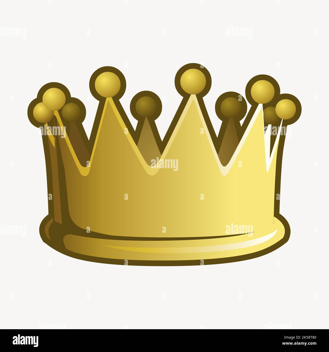 Gold crown collage element, object illustration vector Stock Vector ...