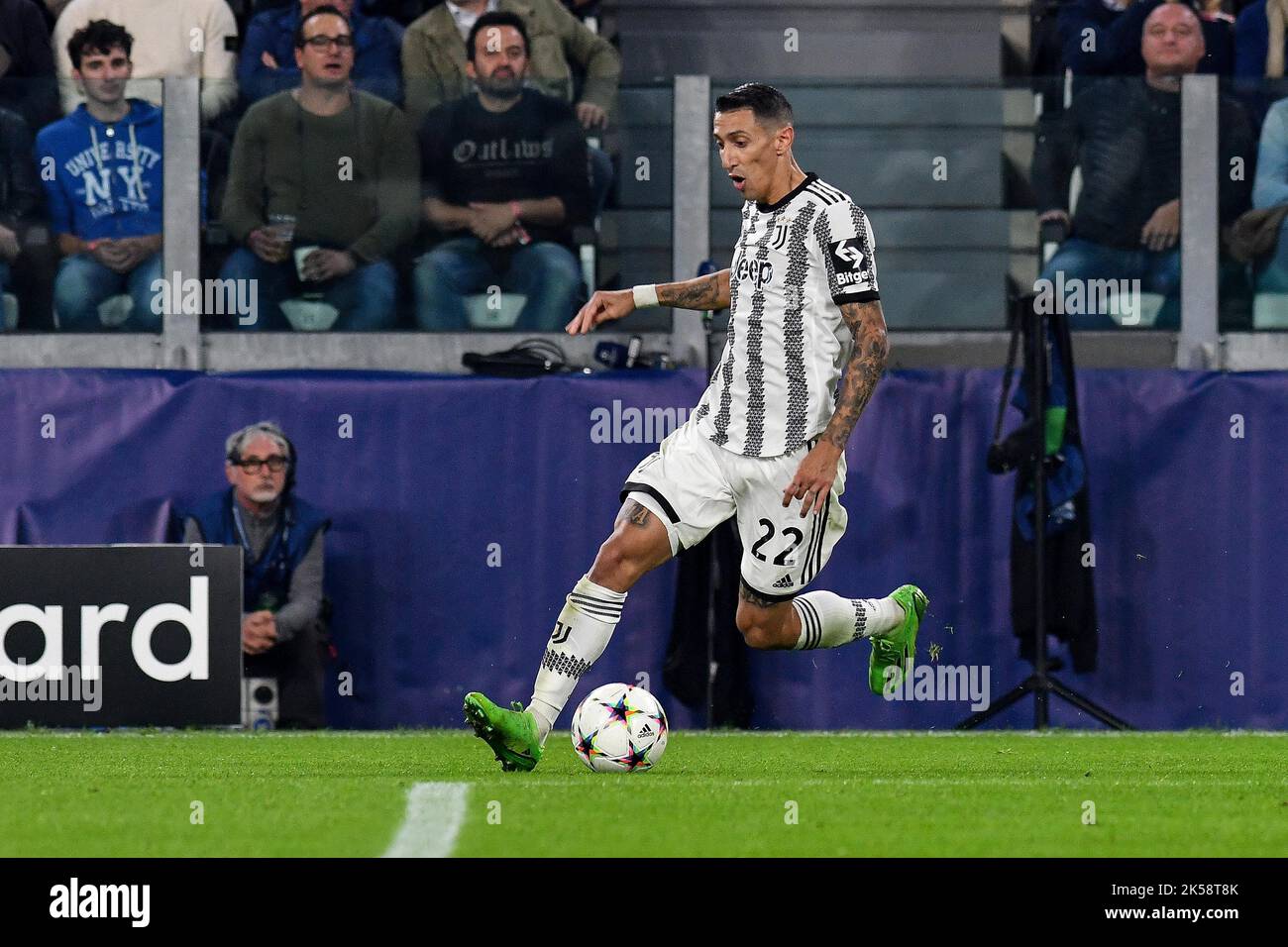 Angel Di Maria of Juventus FC in action during the UEFA Champions ...
