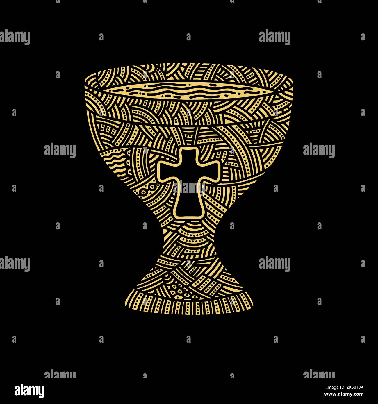 Christian doodle illustration. The Holy Grail Stock Vector Image & Art ...
