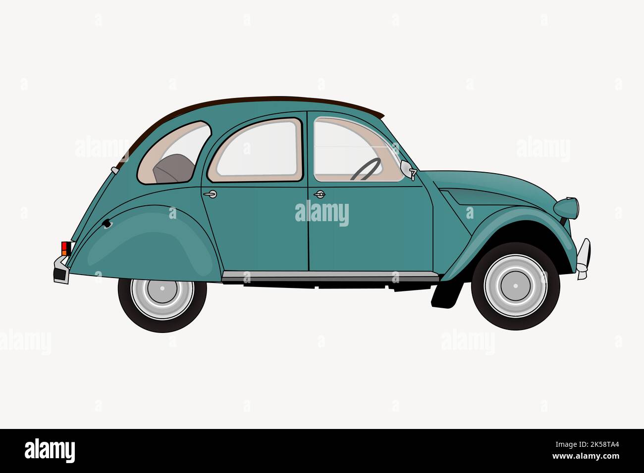 Green classic car collage element, ç illustration vector Stock Vector ...
