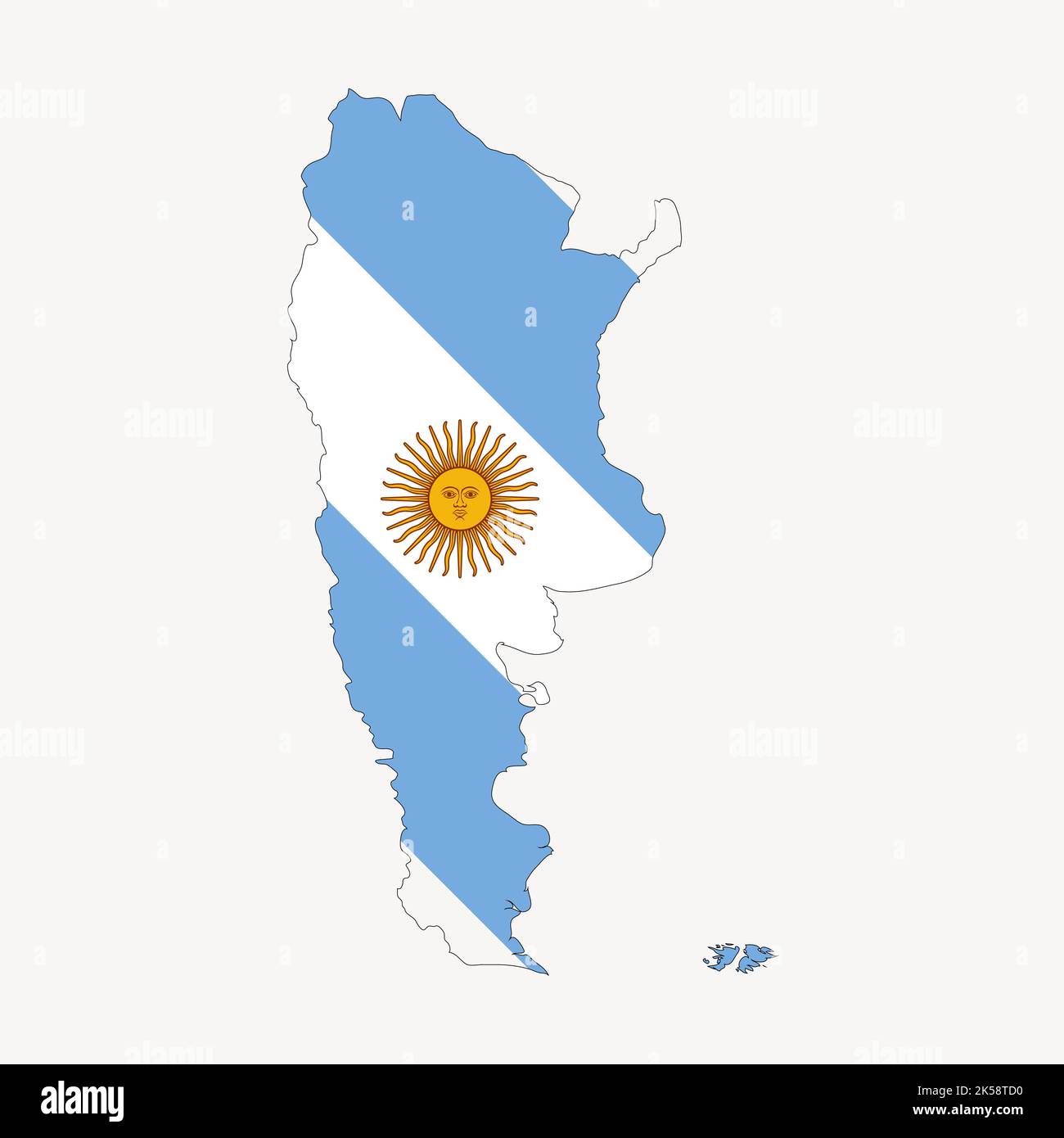 Argentina map flag collage element hi-res stock photography and images ...