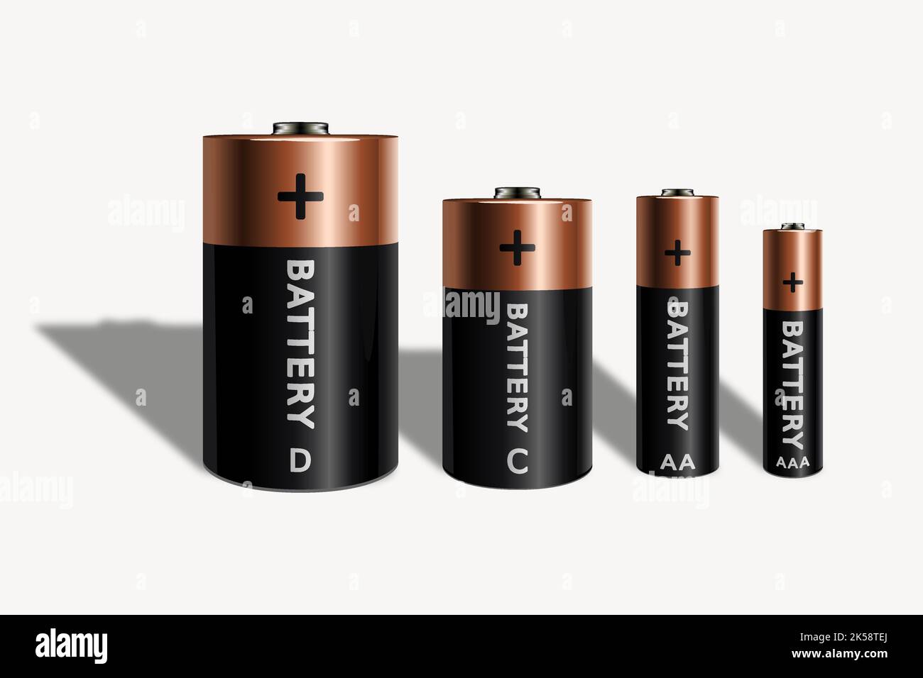 Battery types clipart, illustration vector Stock Vector Image & Art - Alamy