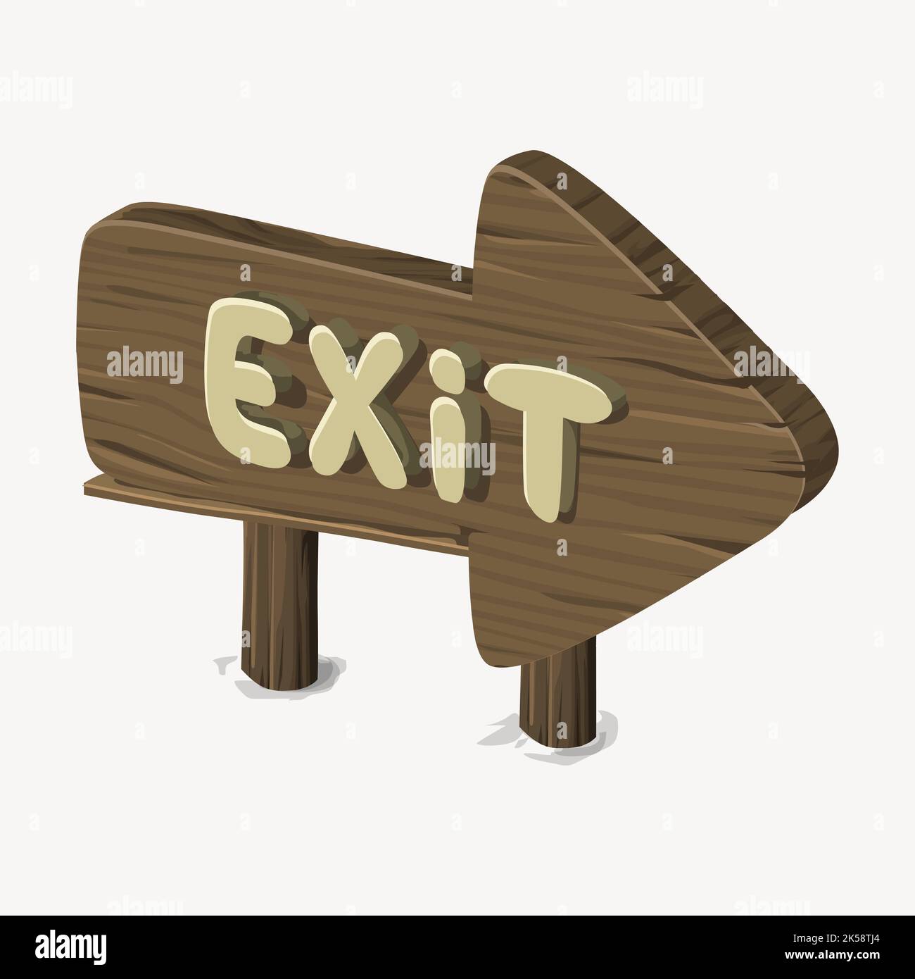 Wooden exit sign clipart hi-res stock photography and images - Alamy
