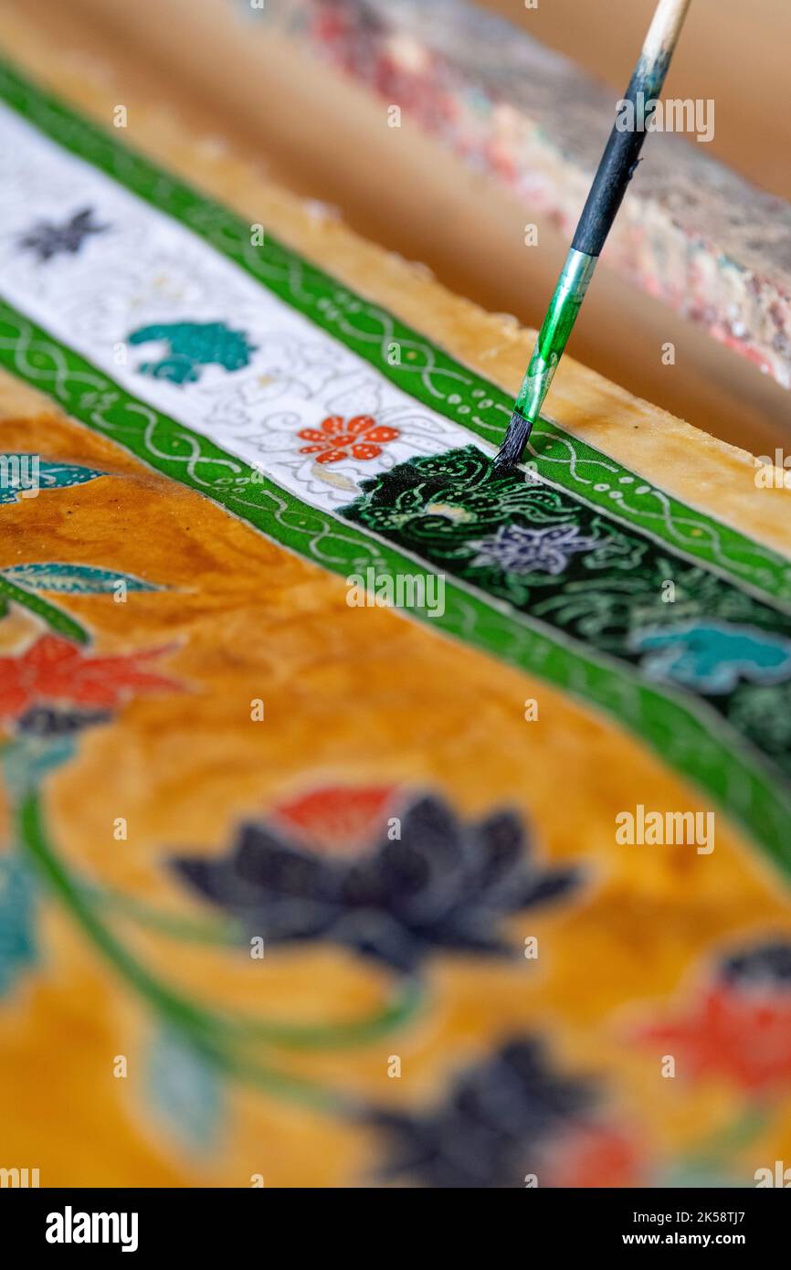 Indonesia, Bali. Traditional handicraft village of Tohpati specializing ...