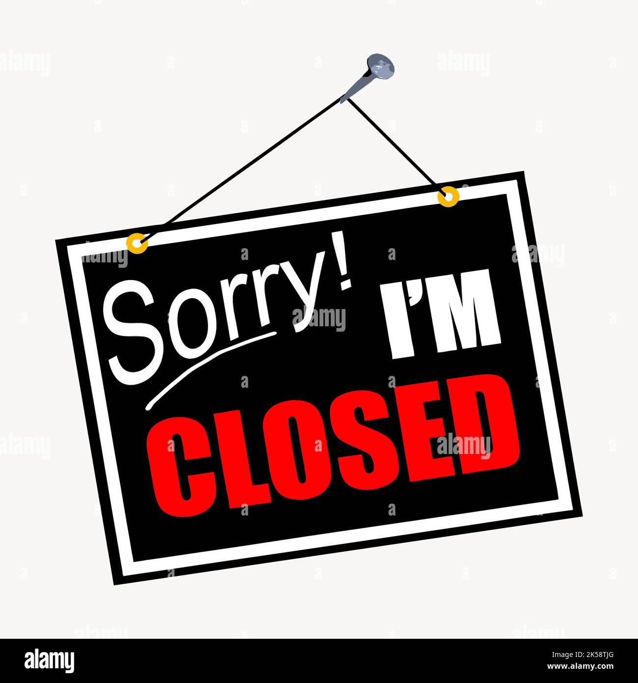 Closed sign clipart, object illustration vector Stock Vector Image ...