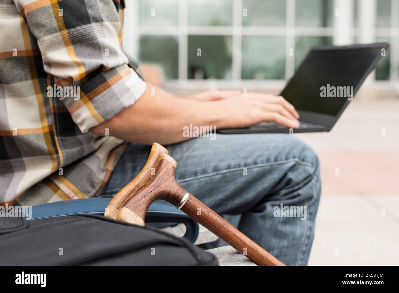 Using walking stick hi-res stock photography and images - Alamy